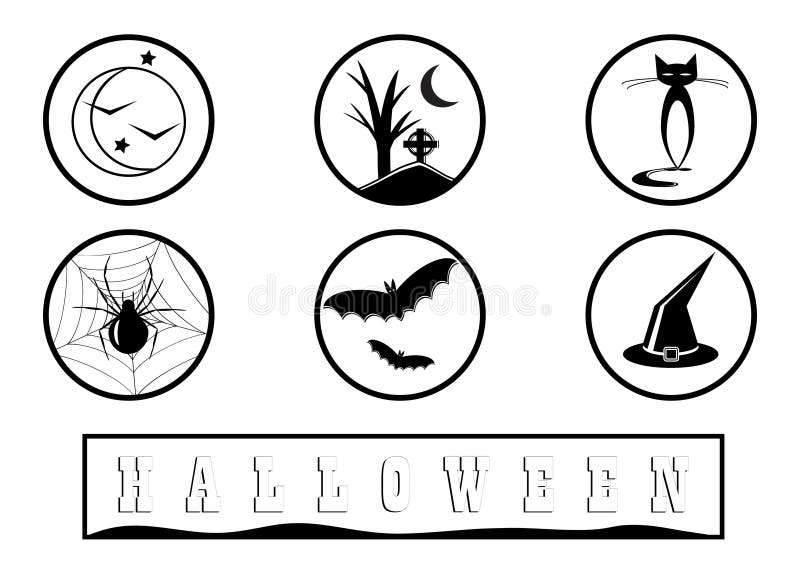 Round Frame Halloween Icons Stock Illustrations – 82 Round Frame ...