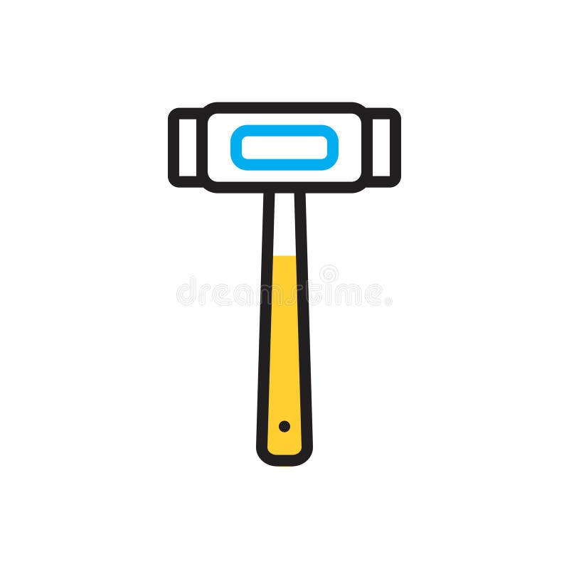 Multi Color Icon for Hammer, Equipment and Tool Stock Illustration ...
