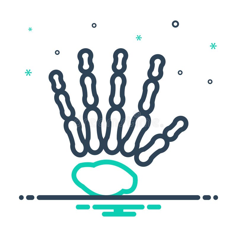 Mix Icon for Hand Bones, Bone and Skeleton Stock Vector - Illustration ...