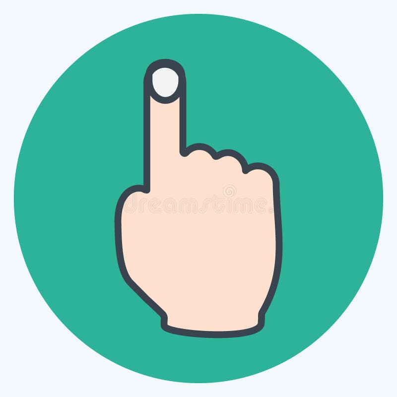 Icon Hand Cursor. Suitable for Hand Actions Symbol. Color Mate Style ...