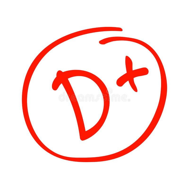 Icon Hand Drawn Grade D. Vector Illustration Eps 10 Stock Illustration ...