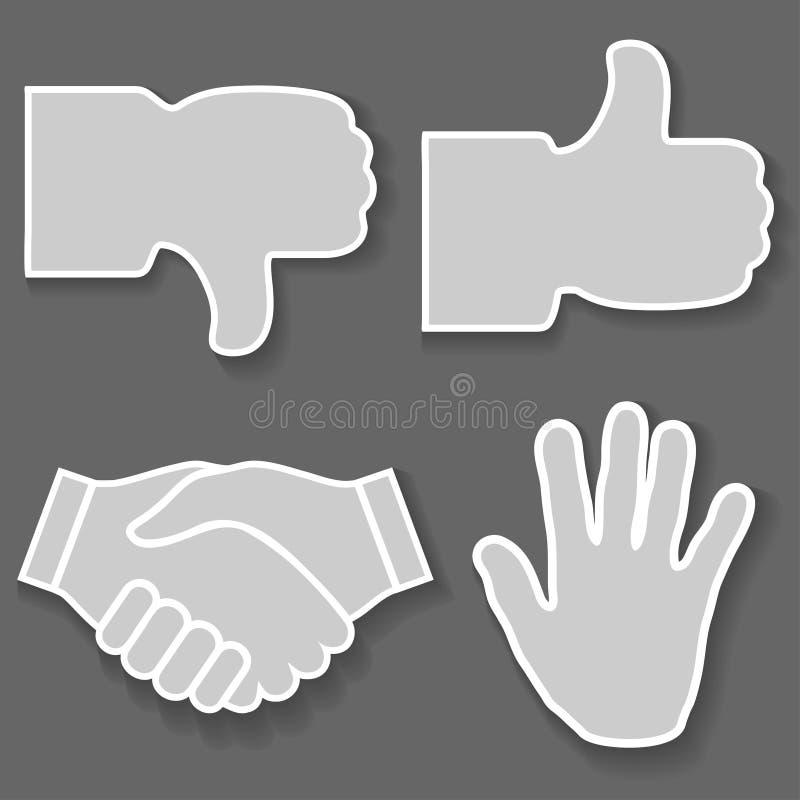Human hand sign collection stock vector. Illustration of good - 30363385