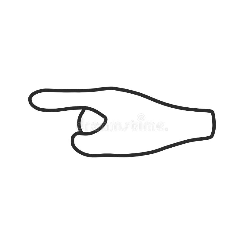 Icon of the Hand Line in a Flat Style, Isolated on a White Background ...