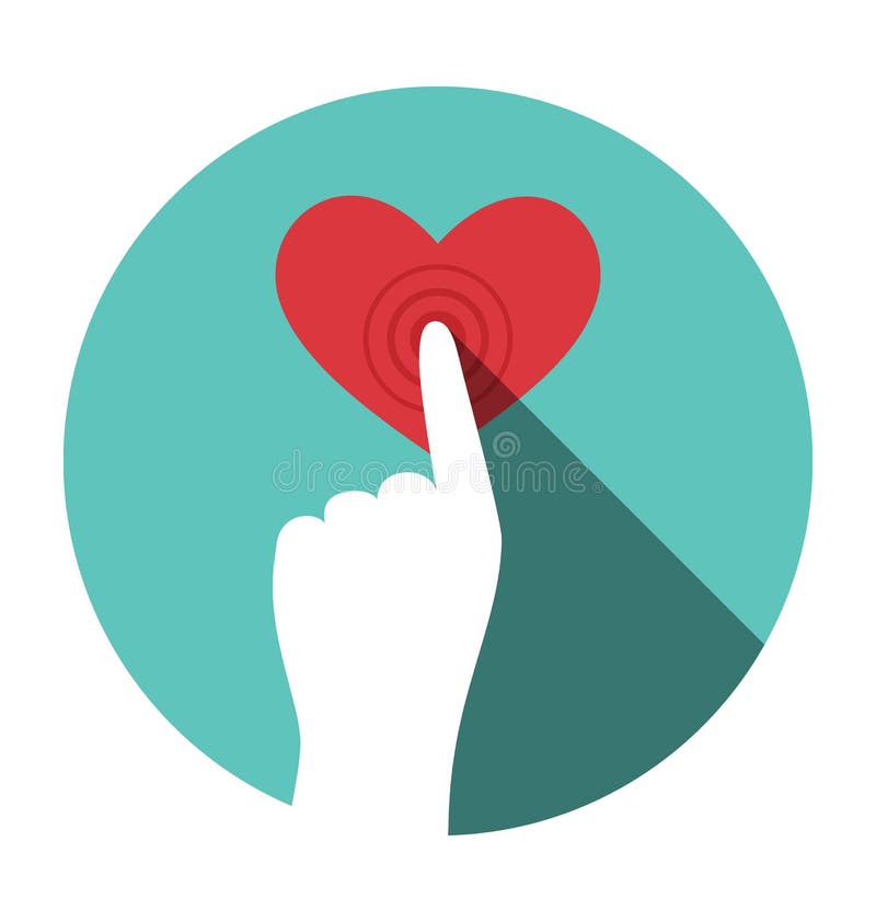 Icon Hand Touching Heart Isolated White Stock Illustrations – 97 Icon ...