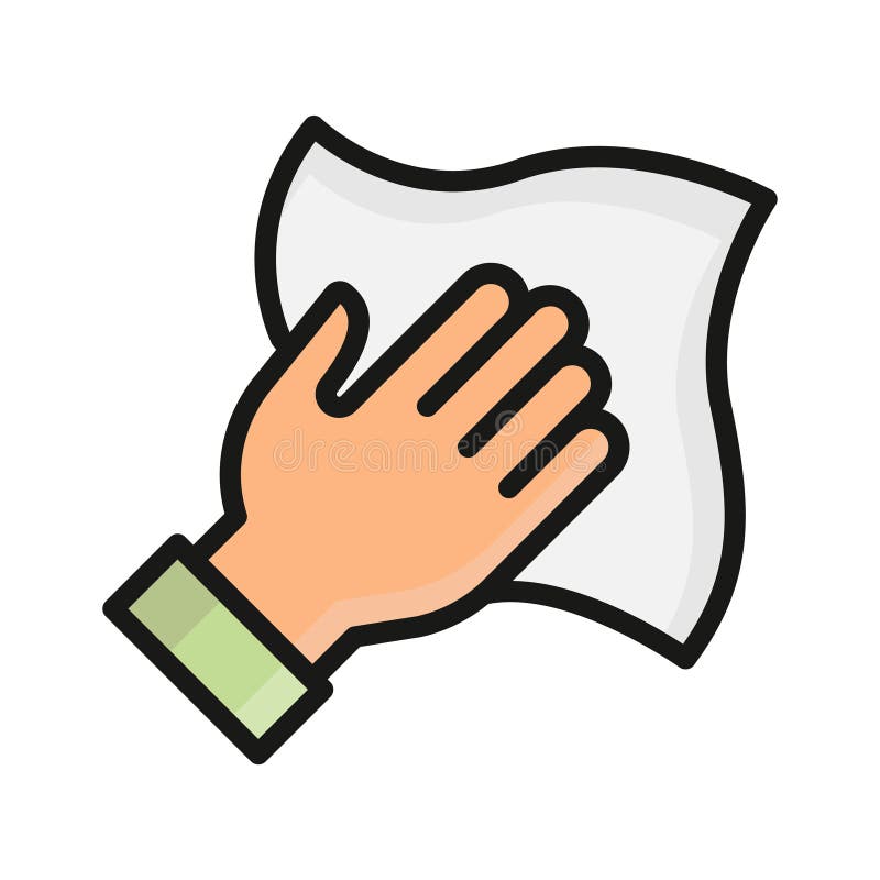 Icon of a Hand Wiping for Hygiene and Cleanliness Stock Vector ...