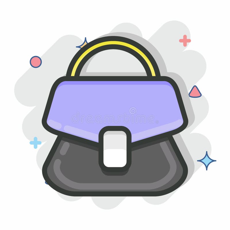 Icon Handbag Clean. Related To Laundry Symbol. Comic Style. Simple ...