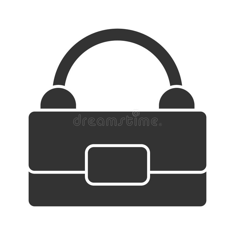 Icon Handbag in Glyph Style. Vector Illustration and Editable Stroke ...