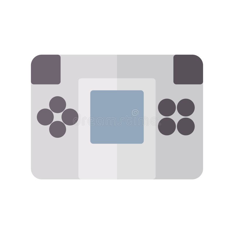 Icon Handheld Console in Flat Style. Vector Illustration and Editable ...