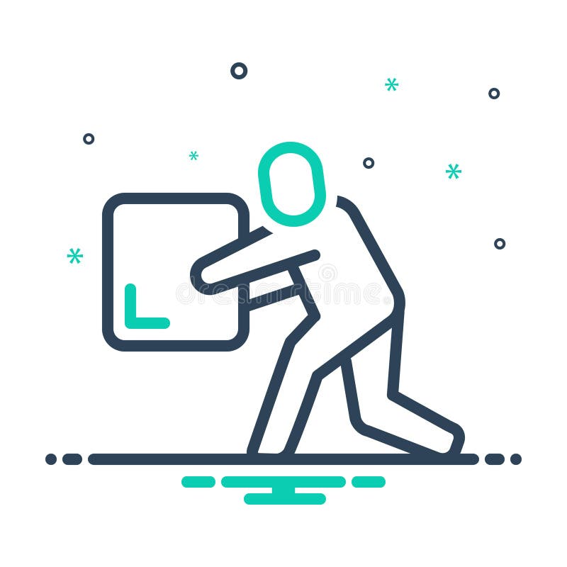 Mix Icon for Handling, Keeping and Heavy Stock Vector - Illustration of ...