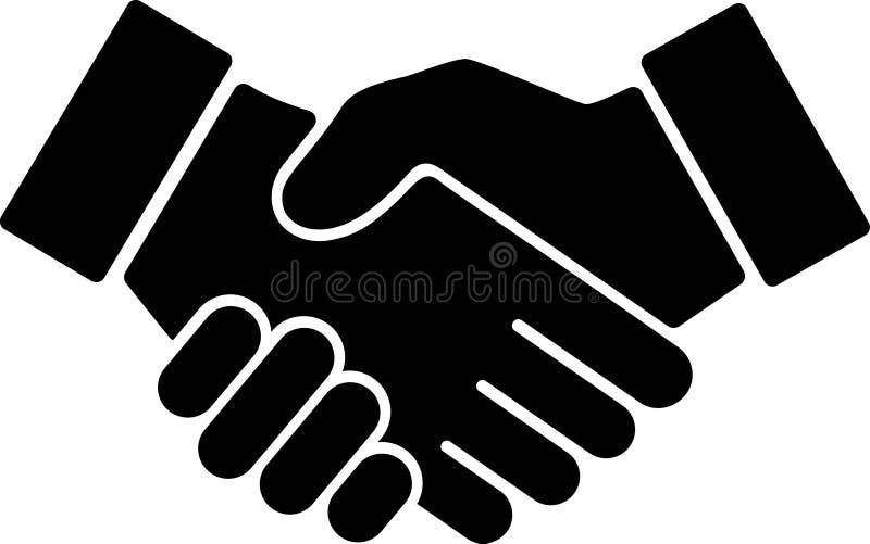 The Icon of Handshake As Trust, Commitment and Support, Flat Design ...