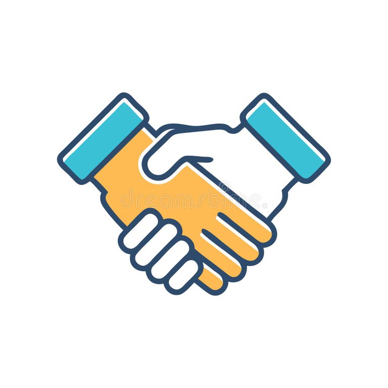Icon of Handshake for Collaboration Stock Photo - Illustration of ...
