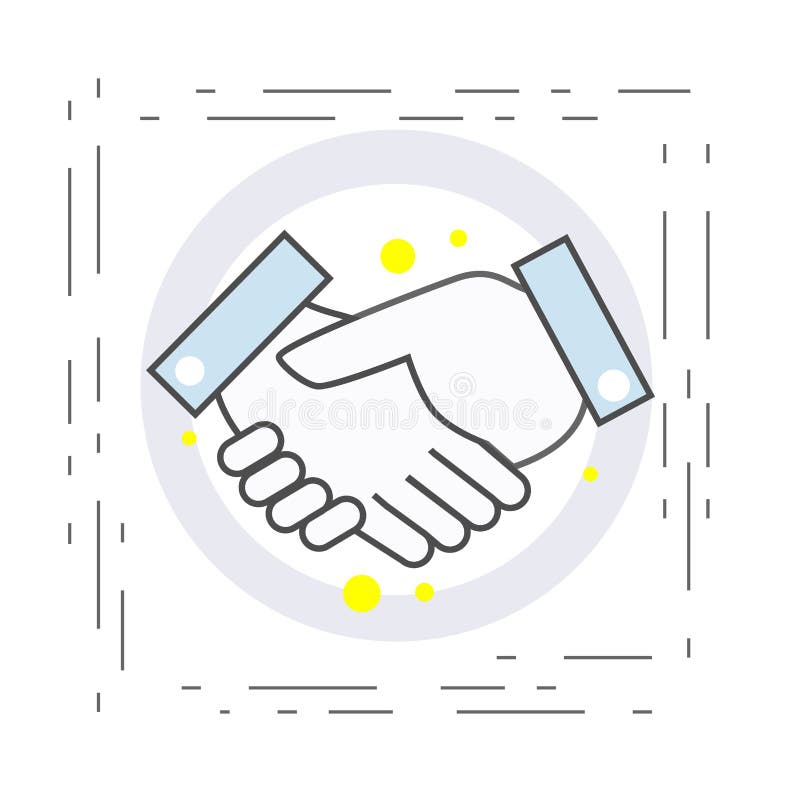 Icon of the Handshake. Symbol of Agreement and Cooperation in Business ...