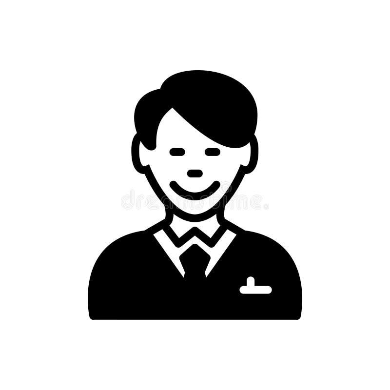 Black Solid Icon for Happy Client, Customer and Subscriber Stock ...