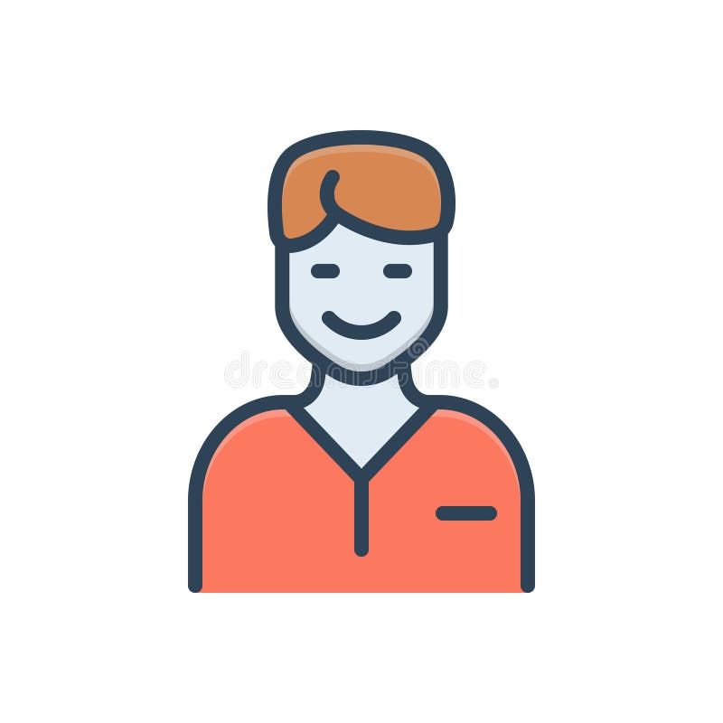 Color Illustration Icon for Happy, Fain and Jocund Stock Illustration ...