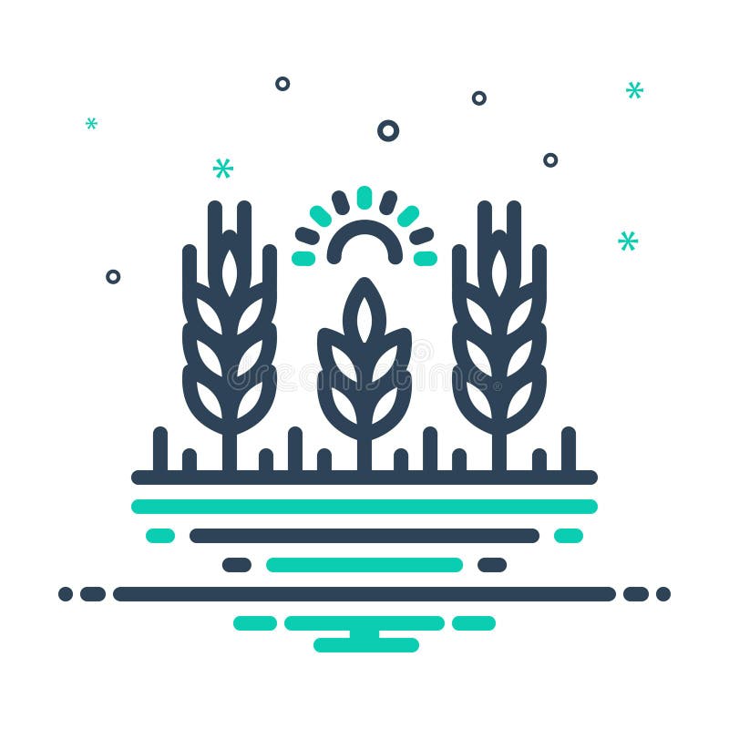 Mix Icon for Harvest, Wheat and Produce Stock Vector - Illustration of ...