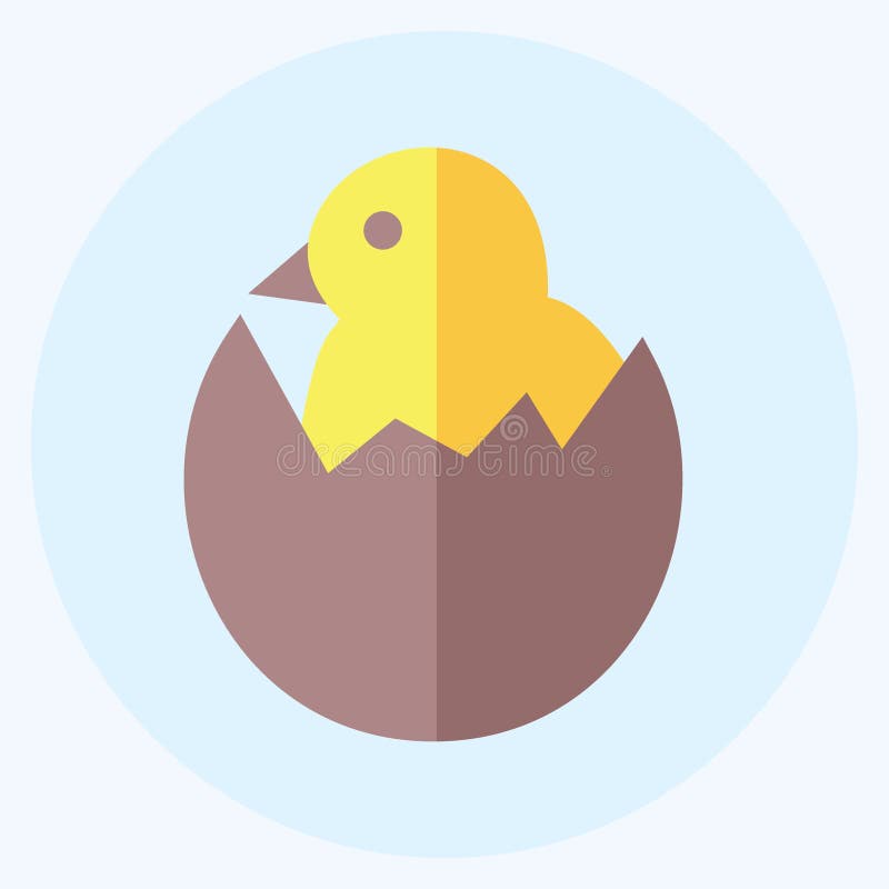 Icon Hatched Egg. Suitable for Garden Symbol. Flat Style. Simple Design ...