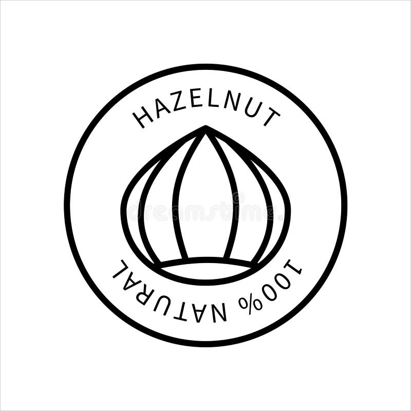 Icon of the Hazelnut Line in a Simple Style. a Source of Milk of ...