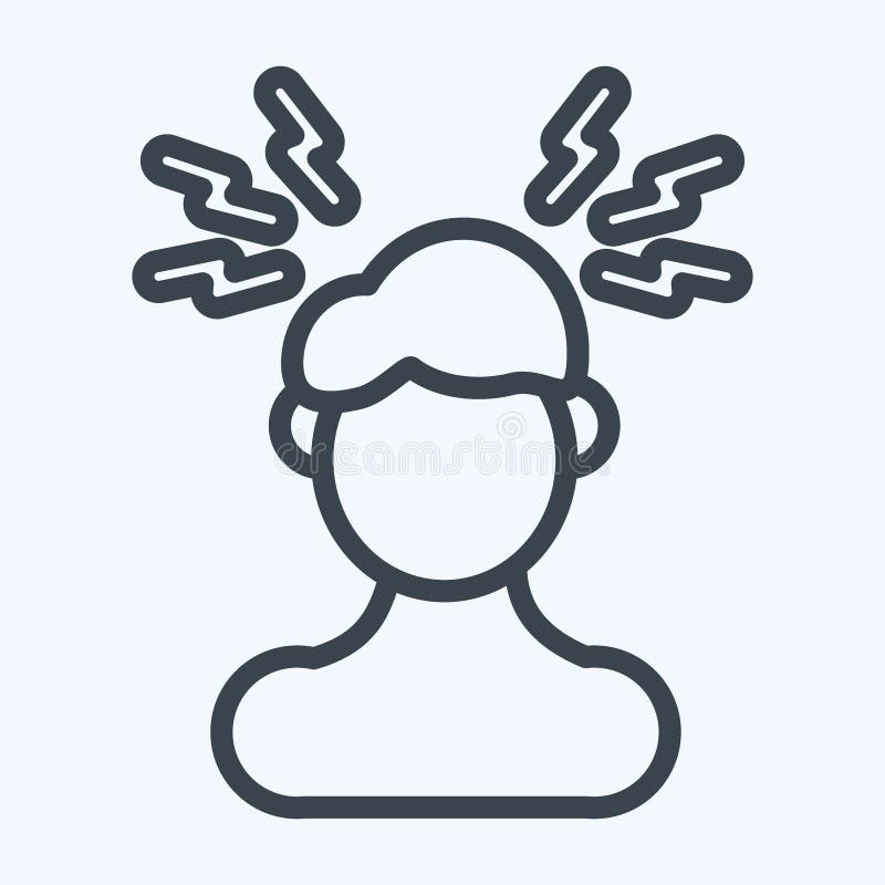 Icon Headache. Related To Body Ache Symbol. Doodle Style. Simple Design ...