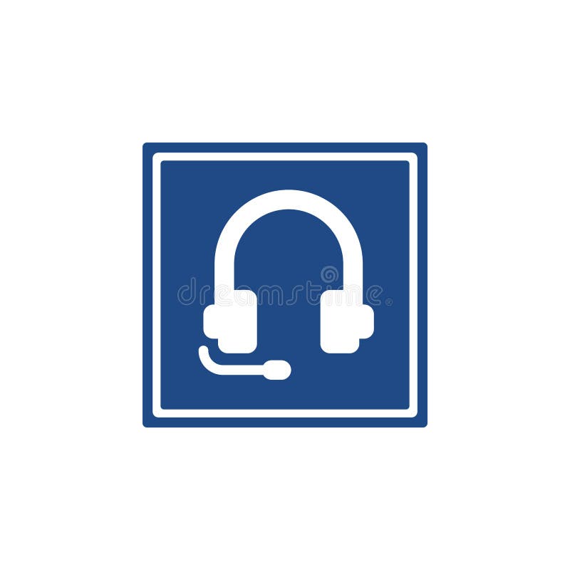 Icon of Headphone in Multi Color Circle Square Shape. Eps-10 Stock ...