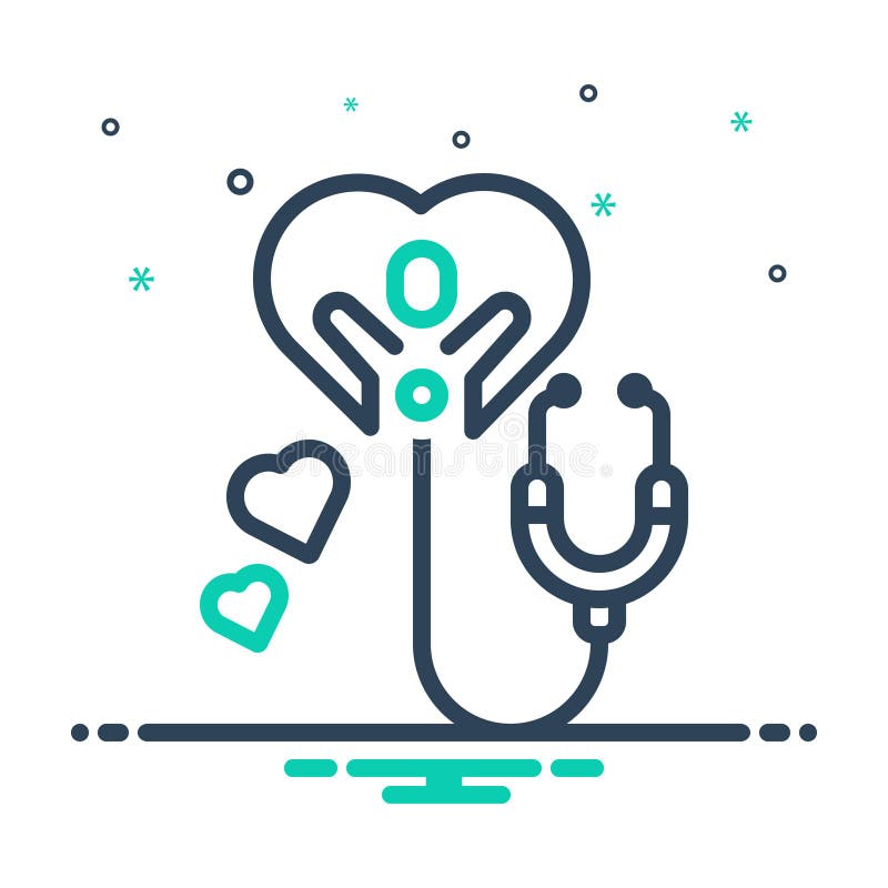 Mix Icon for Health, Checkup and Fitness Stock Vector - Illustration of ...