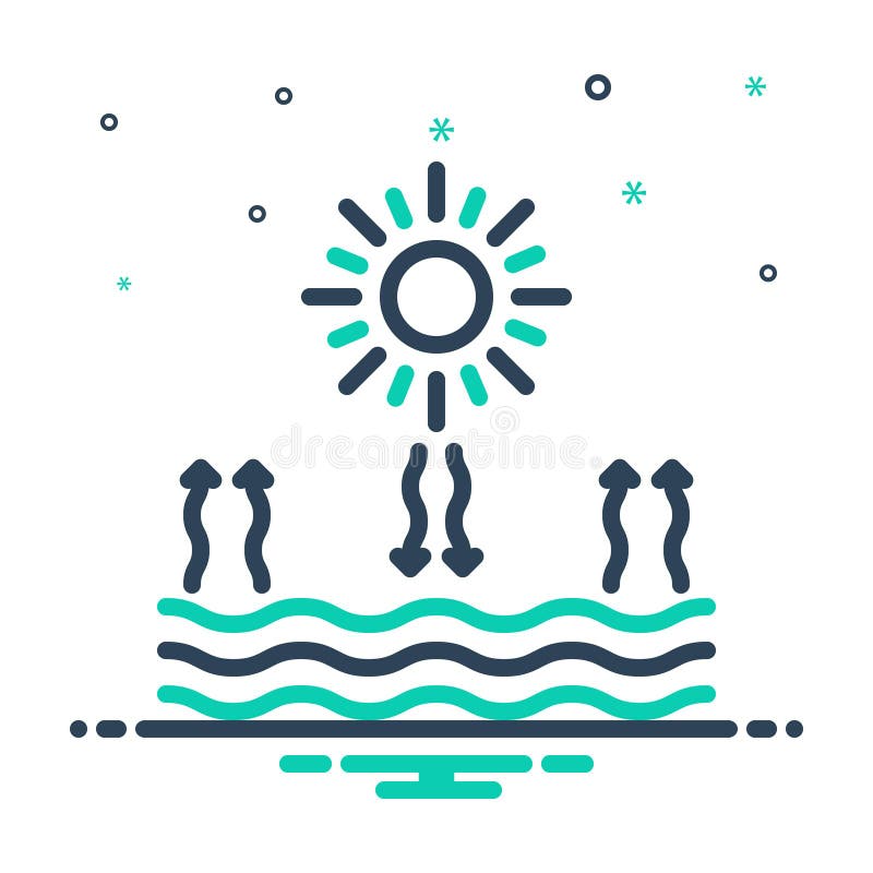 Mix Icon for Heat, Sun and Bright Stock Vector - Illustration of ...