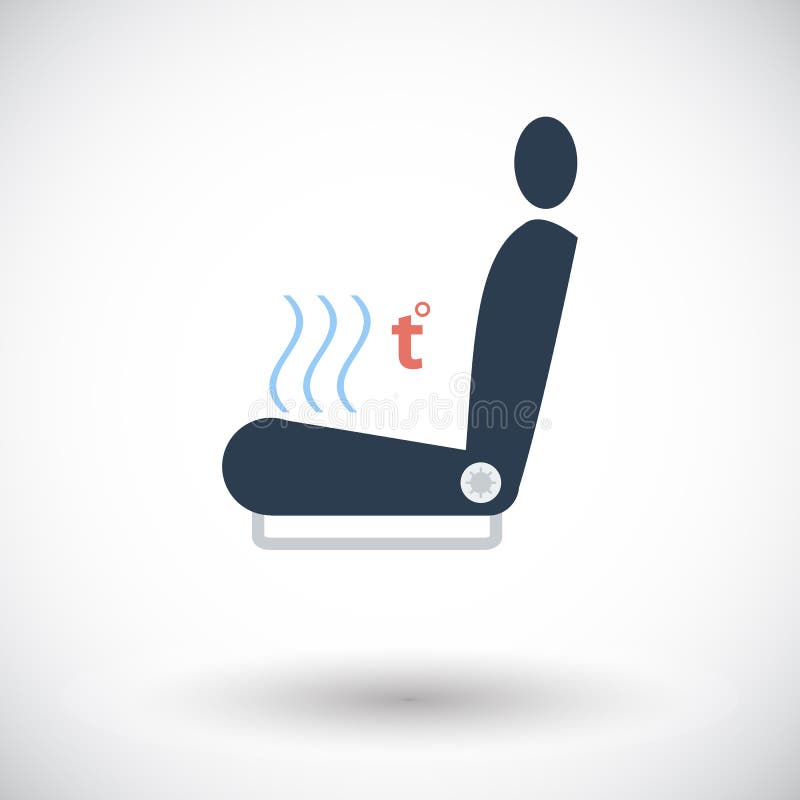 Icon heated seat. stock vector. Illustration of flat - 89753752
