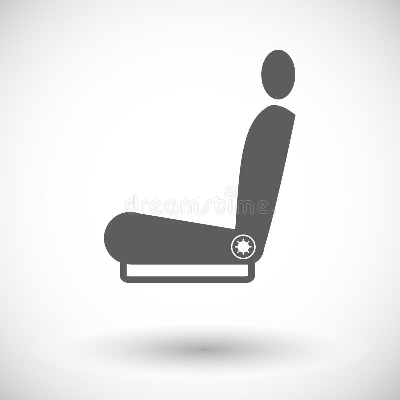 Icon heated seat. stock vector. Illustration of flat - 89753752