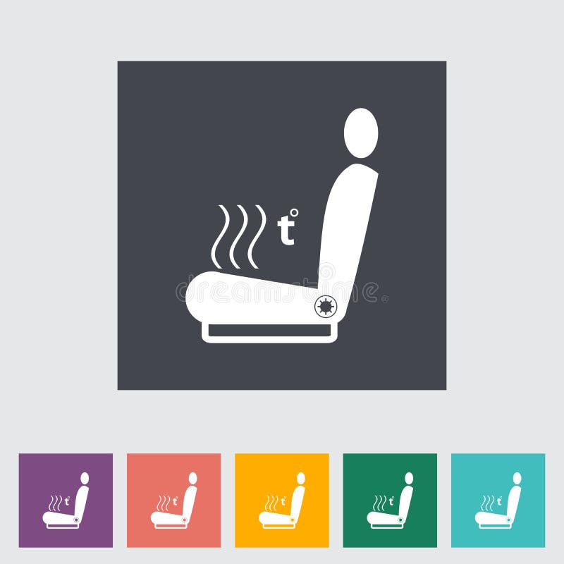 Icon heated seat. stock vector. Illustration of seat - 90676817