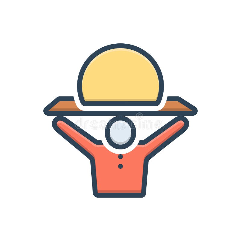 Color Illustration Icon for Heavily, Burden and Load Stock Illustration ...