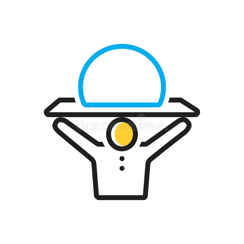 Multi Color Icon for Heavily, Burden and Carry Stock Illustration ...