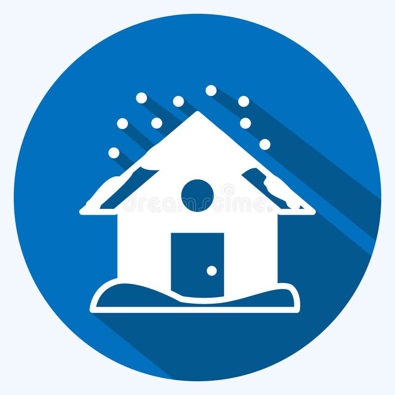 Icon Heavy Snows. Suitable for Disasters Symbol. Long Shadow Style ...