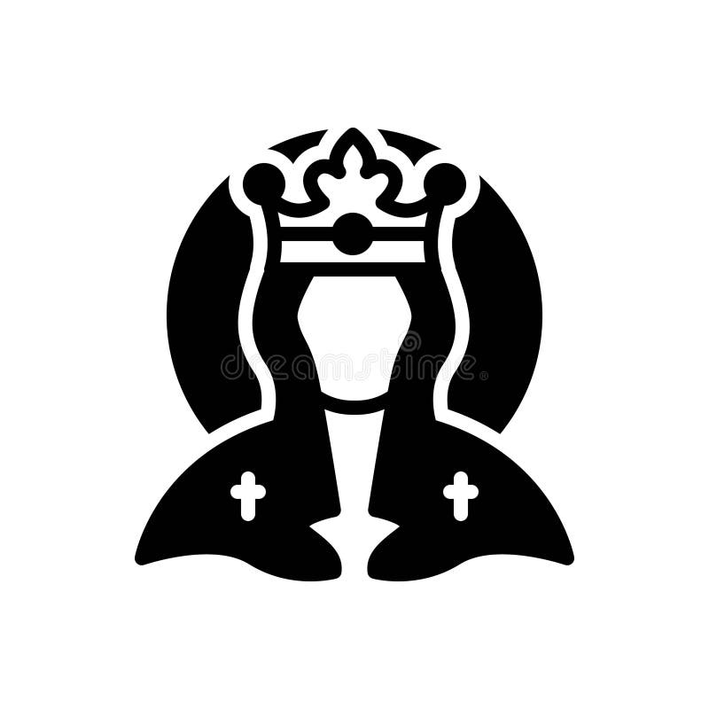 Black Solid Icon for Helen, Orthodox and Christian Stock Vector ...
