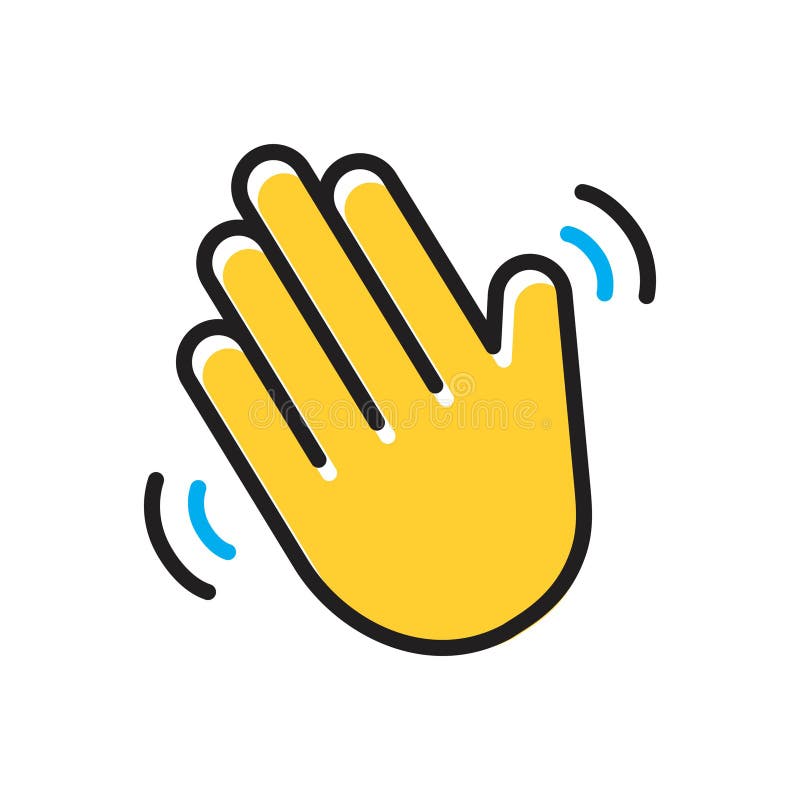Multi Color Icon for Hello, Hiya and Welcome Stock Illustration ...