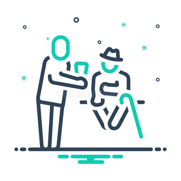 Mix Icon for Help, Helping and Nursing Stock Vector - Illustration of ...