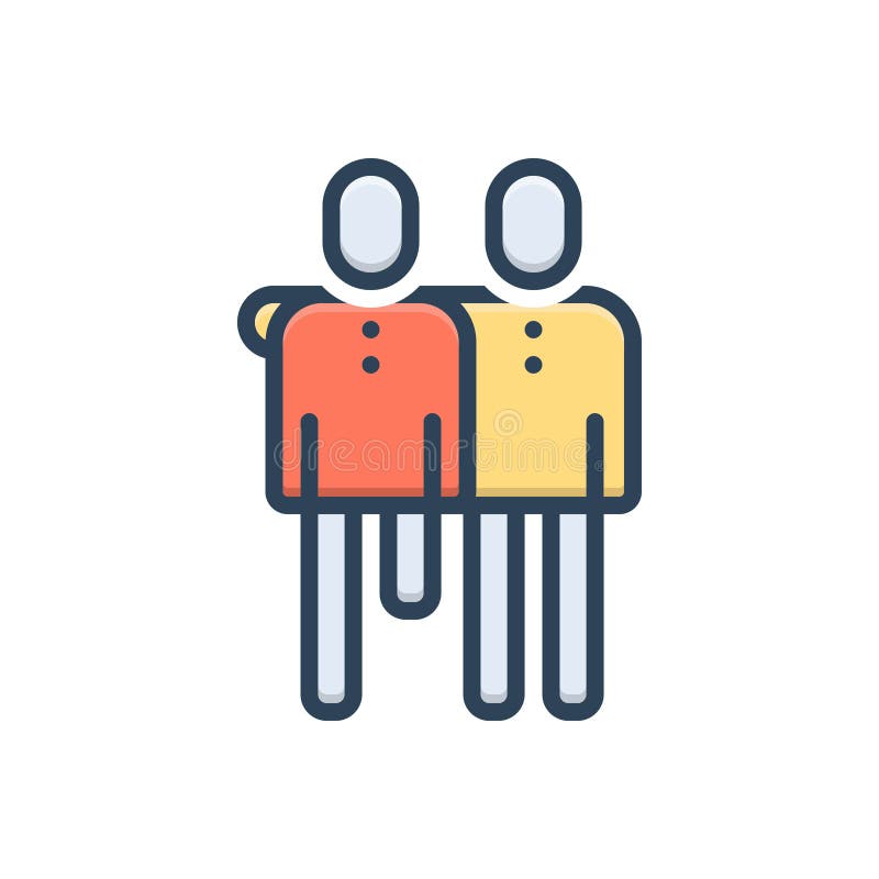 Color Illustration Icon for Helped, Support and Relationship Stock ...