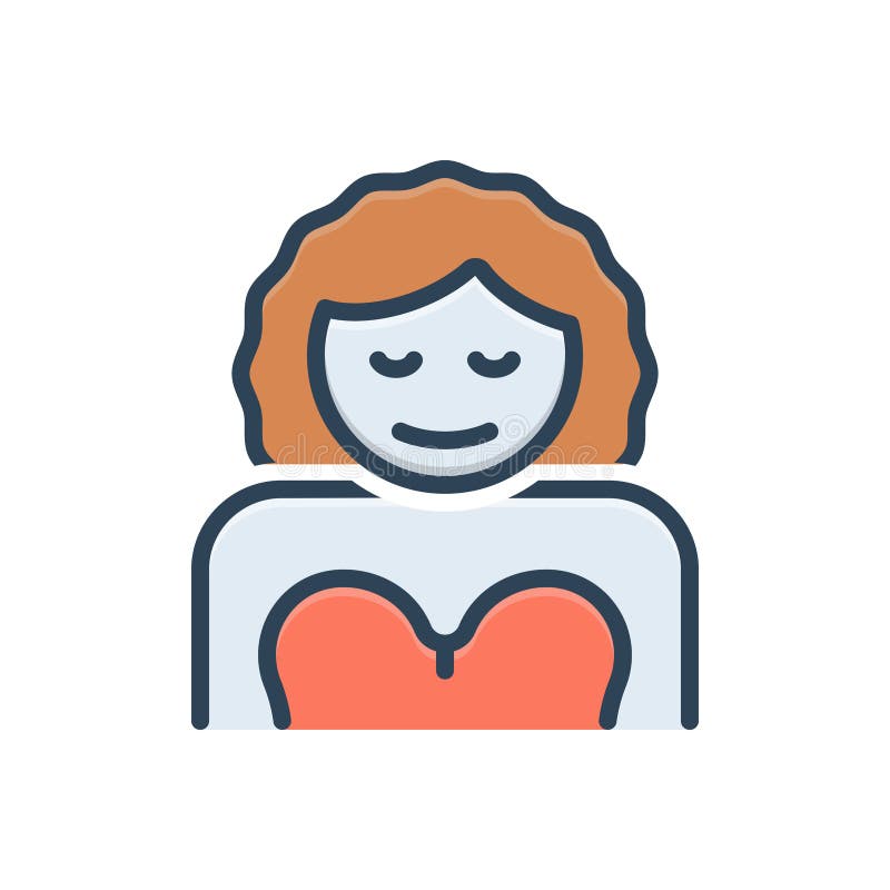 Color Illustration Icon for Her, His and Lass Stock Illustration ...