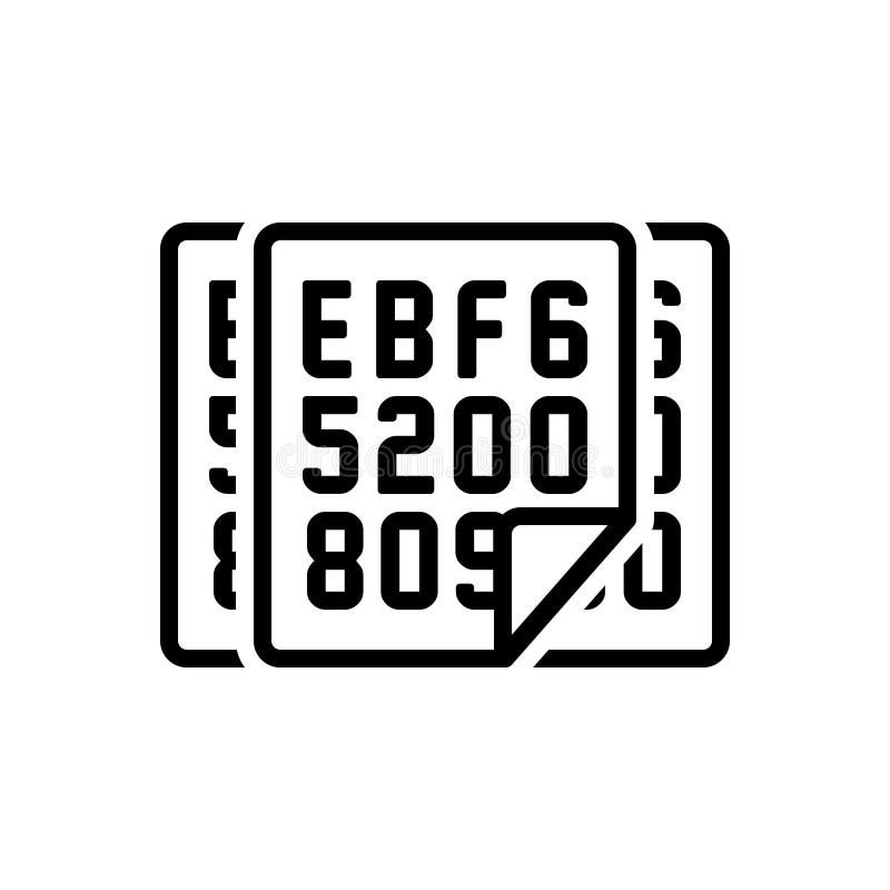 Black Line Icon for Hexadecimal, Data and Security Stock Vector ...