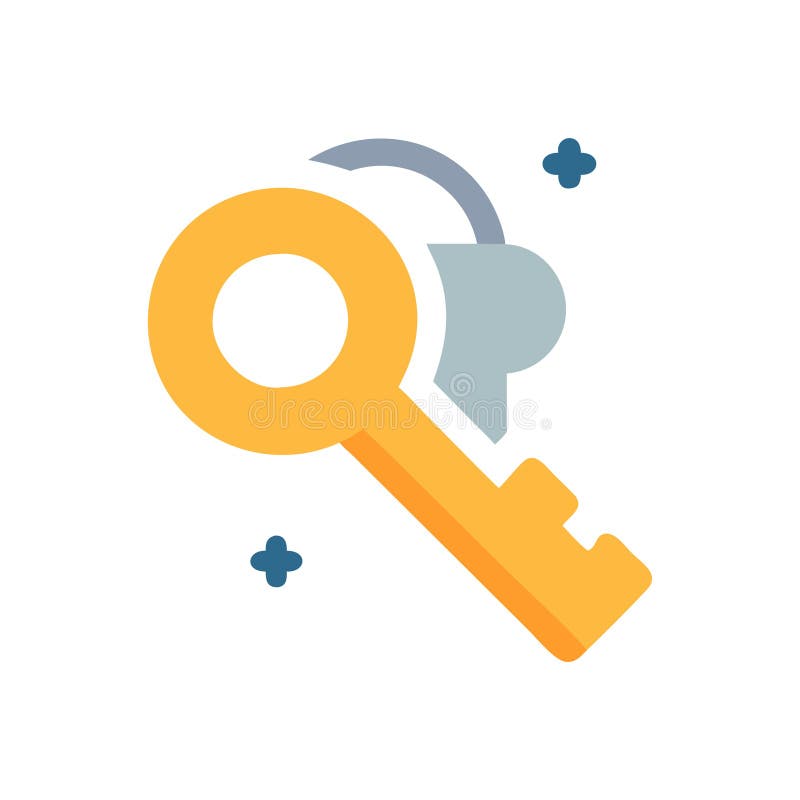 Icon of Hidden Key for Adventure Stock Illustration - Illustration of ...
