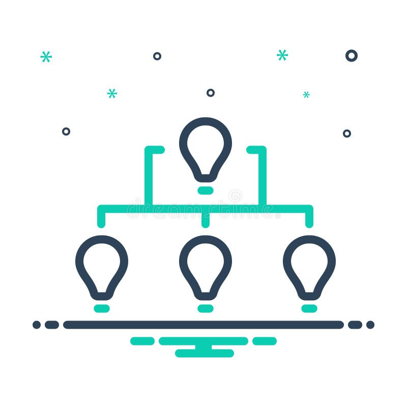 Mix Icon for Hierarchy, Organizational and Web Stock Illustration ...