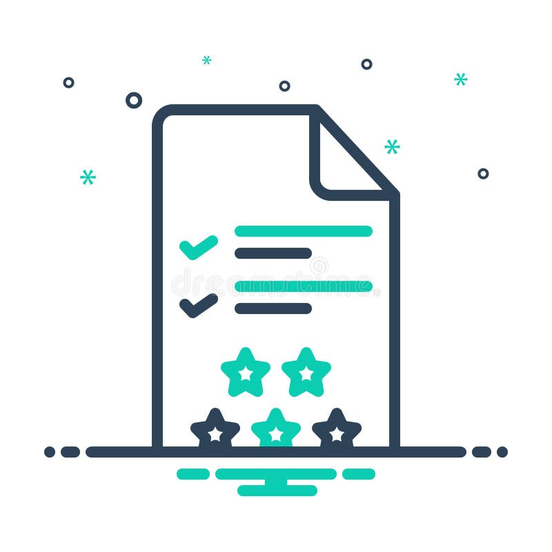 Mix Icon for Highest, Review and Success Stock Vector - Illustration of ...