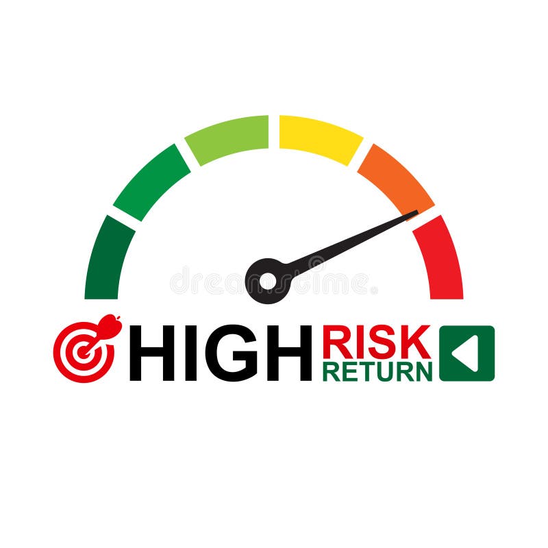 High Risk Banner Isolated on White Background Stock Vector ...