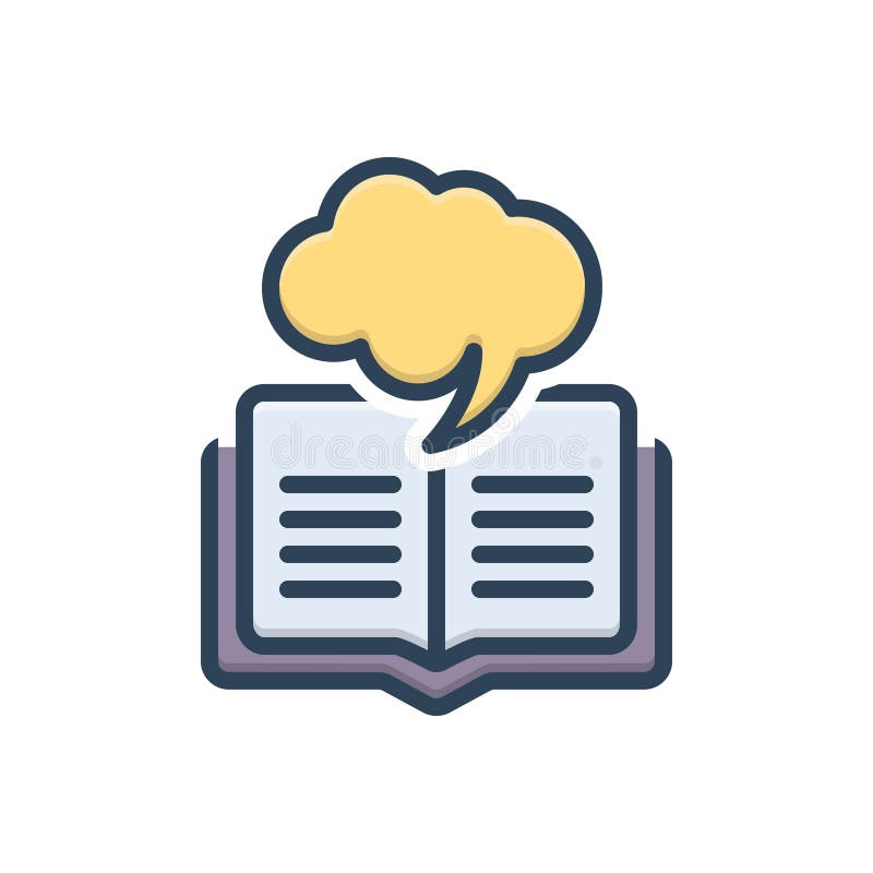 Color Illustration Icon for Hints, Signal and Book Stock Illustration ... Color Illustration Icon for Hints, Signal and Book Stock Illustration ...