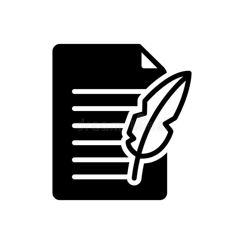 Black Solid Icon for History, Memoir and Antiquity Stock Vector ...