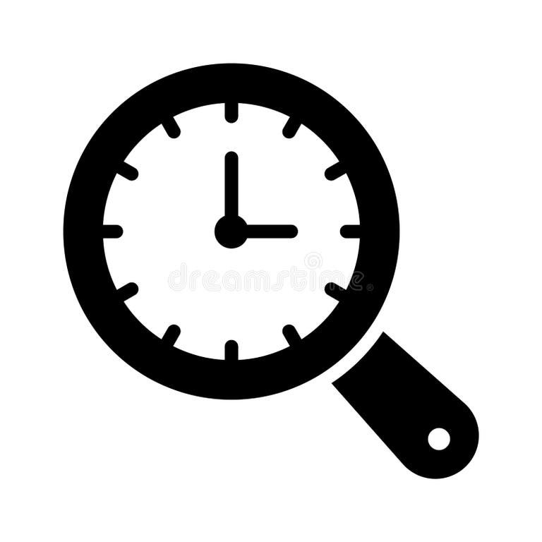 An Icon of History Search, Time Search Vector Design Stock Vector ...