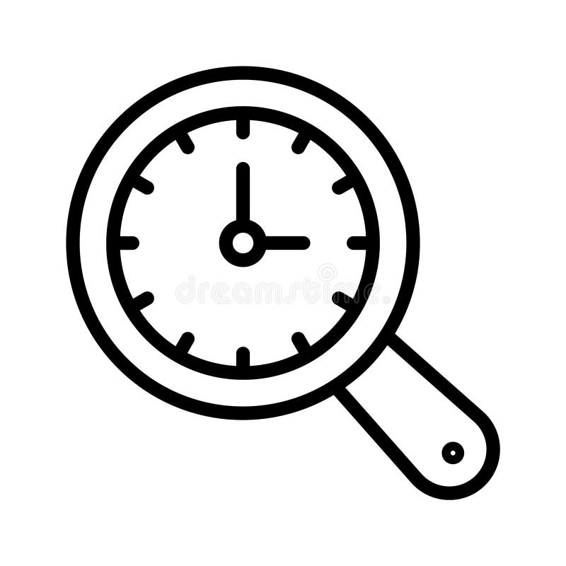 An Icon of History Search, Time Search Vector Design Stock Vector ...