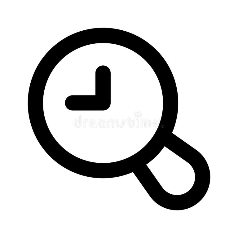 An Icon of History Search, Time Search Vector Design Stock Vector ...