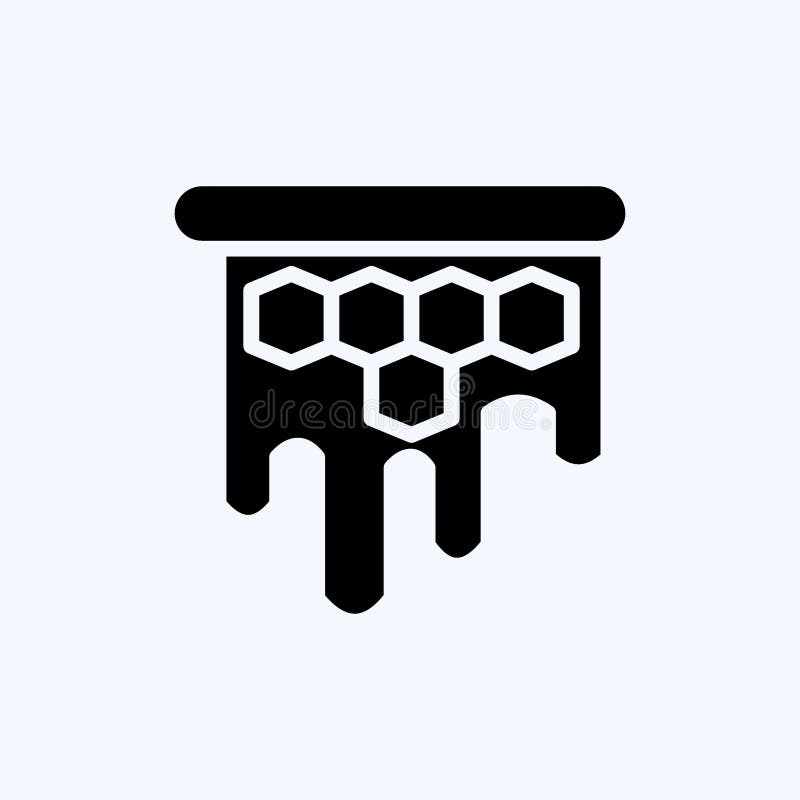 Icon Hive Frame. Suitable for Bee Farm. Glyph Style. Simple Design ...