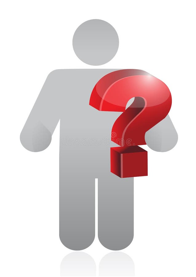 Icon Holding a Question Mark Sign. Illustration Stock Illustration ...