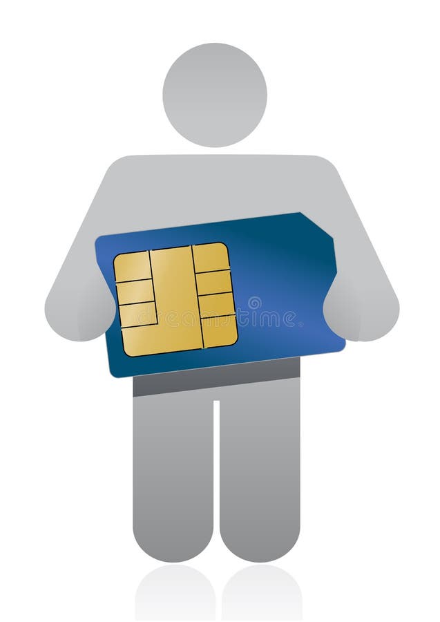 Mobile Phone Sim Card Mascot Stock Vector - Illustration of cartoon ...