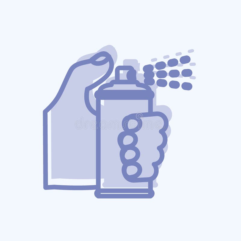 Icon Holding Spray Bottle. Suitable for Hand Actions Symbol. Two Tone ...